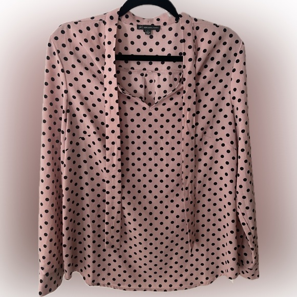 Adrianna Papell | Tops | Adrianna Papell Polka Dot Blouse | Poshmark